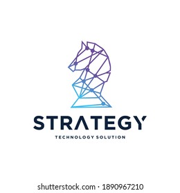 Strategy Horse Tech Logo Design Premium Stock Vector (Royalty Free ...