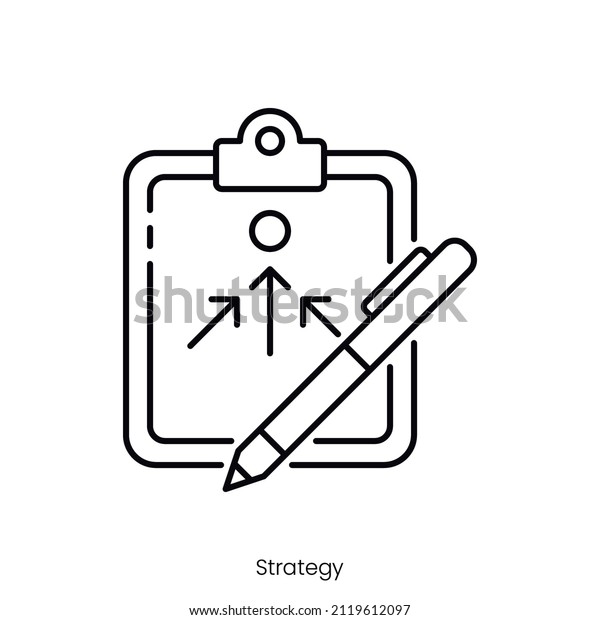 Strategy Icon Outline Style Icon Design Stock Vector (Royalty Free ...