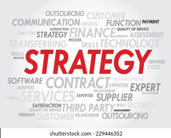 Strategy Management Concept Word Tag Cloud Stock Vector (Royalty Free ...