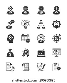 Strategy Management Icon On White Background Stock Vector (Royalty Free ...