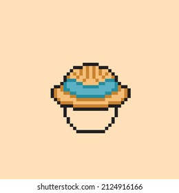 Straw Hat Pixel Art Style Stock Vector (Royalty Free) 2124916166 ...