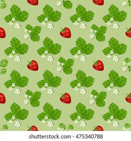Strawberries Seamless Hand Drawn Vector Pattern Stock Vector (Royalty ...