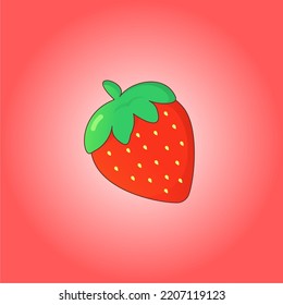 Strawberries Simple Illustration Vector Image Stock Vector (Royalty ...