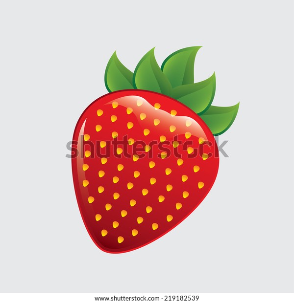 Strawberry Graphic Design Vector Illustration Stock Vector (Royalty ...