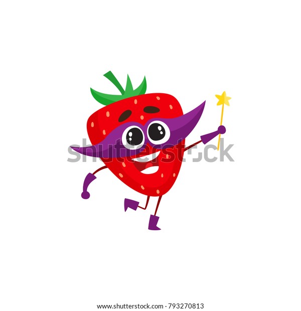 Strawberry Hero Superhero Character Mask Gloves Stock Vector (Royalty ...