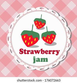 Strawberry Jam Illustrated Label Stock Vector (Royalty Free) 176072663 ...