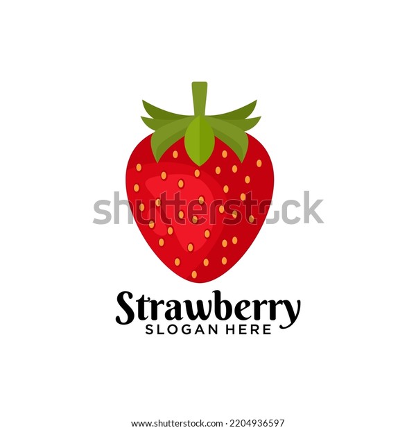 Strawberry Logo Strawberry Vector Graphics Strawberry Stock Vector ...