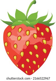 Strawberry Object Vector Illustration Style Stock Vector (Royalty Free ...
