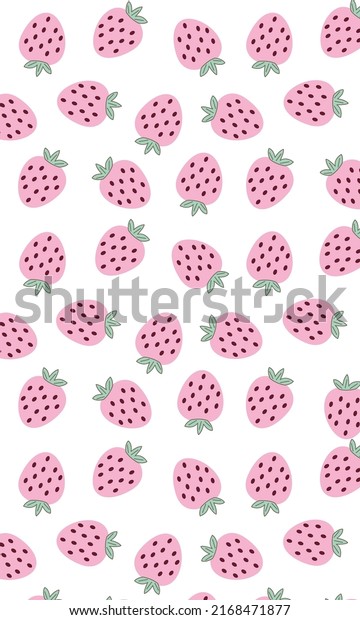 Strawberry Patterns Pink Strawberry Strawberry Backgrounds Stock Vector ...