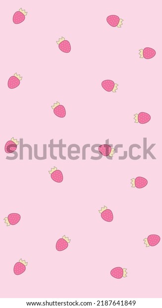 Strawberry Patterns Pink Seamless Strawberry Strawberry Stock Vector ...