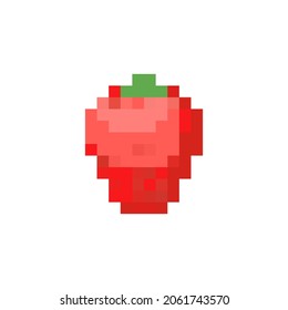 Strawberry Pixel Art 8 Bit Red Stock Vector (Royalty Free) 2061743570 ...