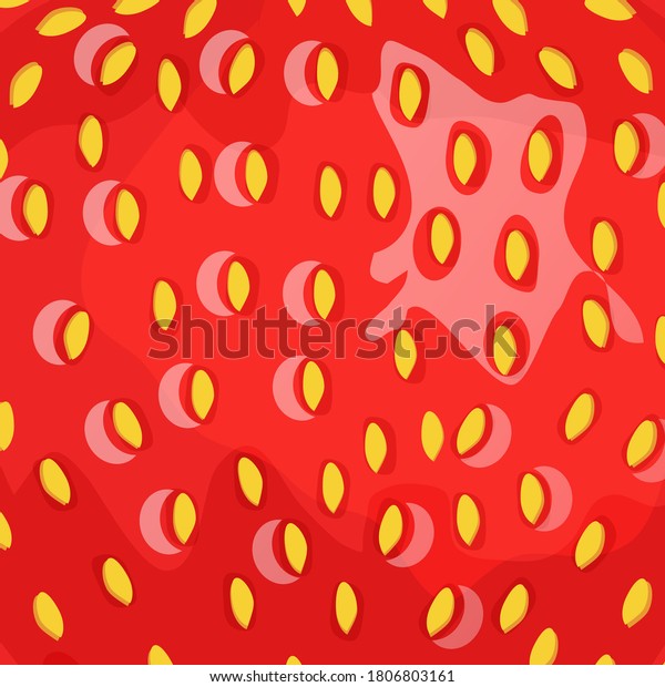 Strawberry Texture Closeup Background Realistic Vector Stock Vector ...