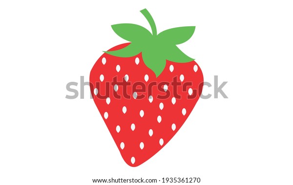 Strawberry Vector Clip Art Stock Vector (Royalty Free) 1935361270 ...