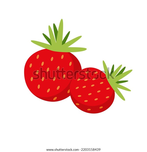 Strawberry Vector Image Isolated On White Stock Vector (Royalty Free ...