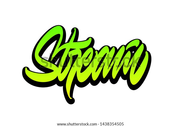 Stream Handwritten Vector Lettering Design Vector Stock Vector (Royalty ...
