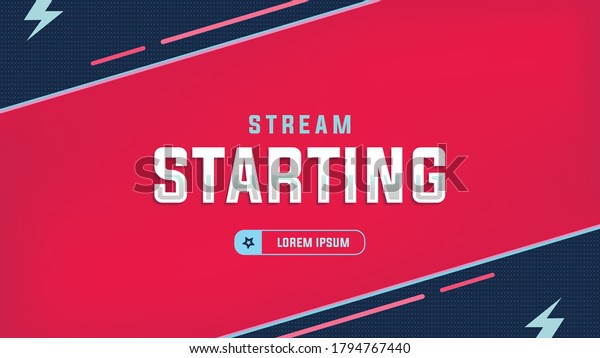 Vektor Stok Stream Starting Background Geometric Red Blue (Tanpa ...