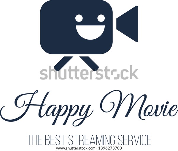 Streaming Service Logo Template Happy Movie Stock Vector (Royalty Free ...