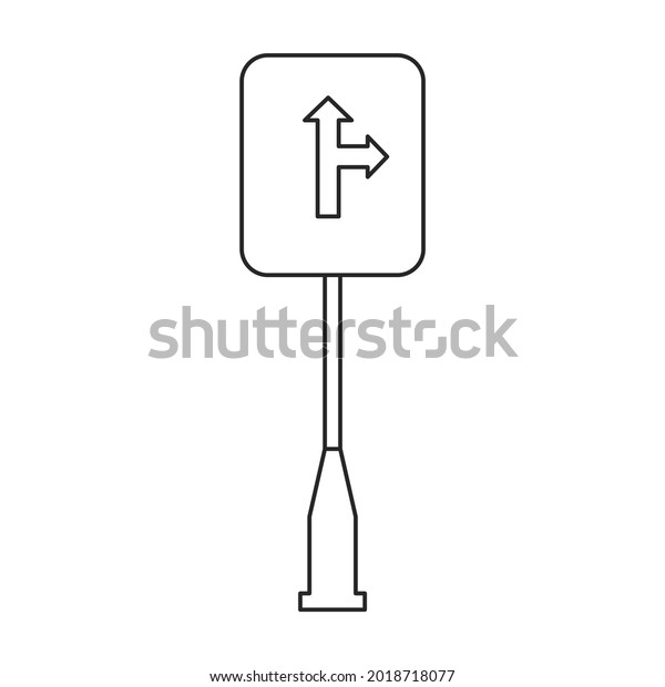 Street Arrow Vector Iconoutline Vector Icon Stock Vector (Royalty Free ...