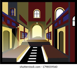 Street Building Design Background Stock Vector (Royalty Free ...