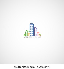 Street Buildings Logo Stock Vector (Royalty Free) 656003428 | Shutterstock