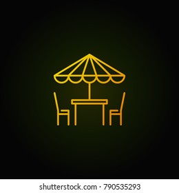 Street Cafe Yellow Icon Vector Table Stock Vector (Royalty Free ...