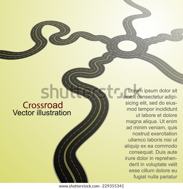 Street Crossroad Ring Infographics Design Template Stock Vector ...