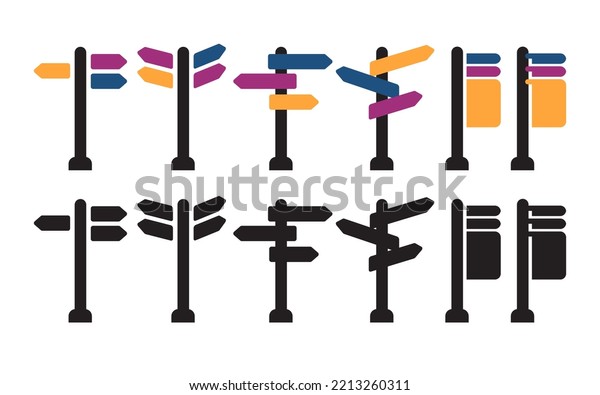 Street Direction Sign Vector Illustration Concept Stock Vector (Royalty ...
