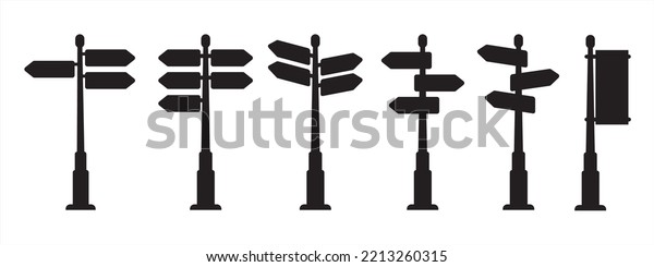 Street Direction Sign Vector Illustrationhigh Quality Stock Vector ...