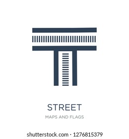 Street Icon Vector On White Background Stock Vector (Royalty Free ...