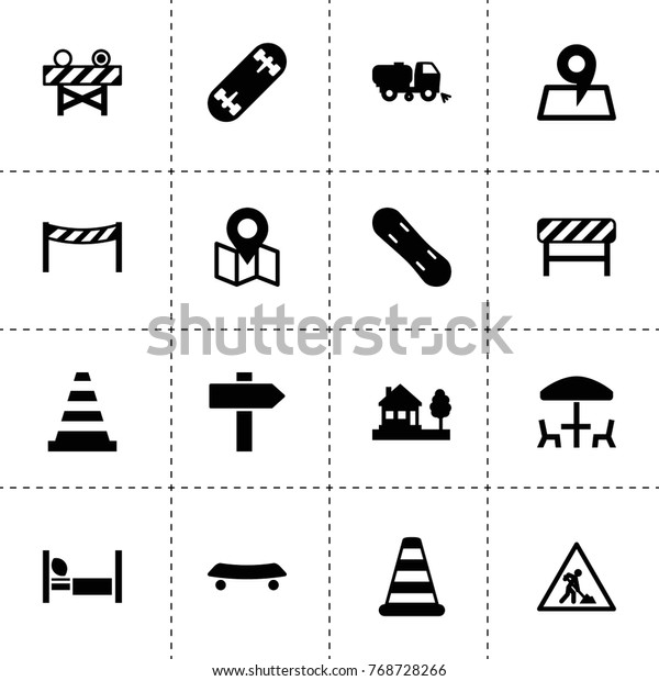 Street Icons Vector Collection Filled Street Stock Vector (Royalty Free ...