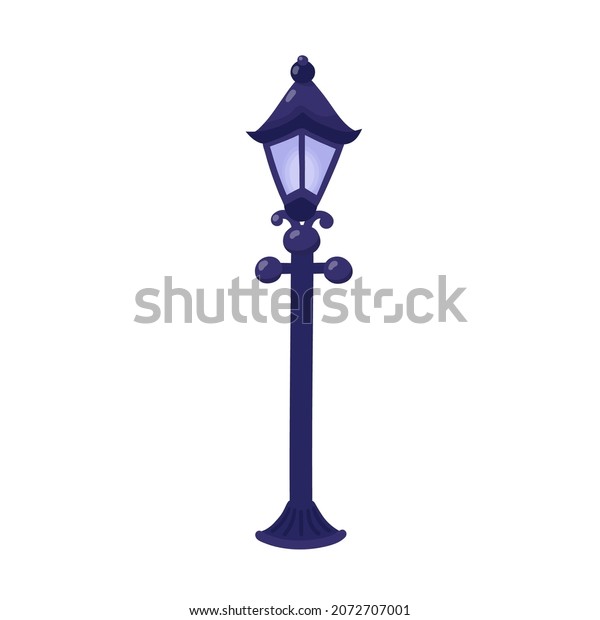 Street Lantern Vector Illustration Isolated On Stock Vector (Royalty ...