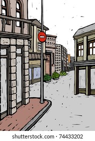 Edwardian Shopping Street London England Stock Vector (Royalty Free ...