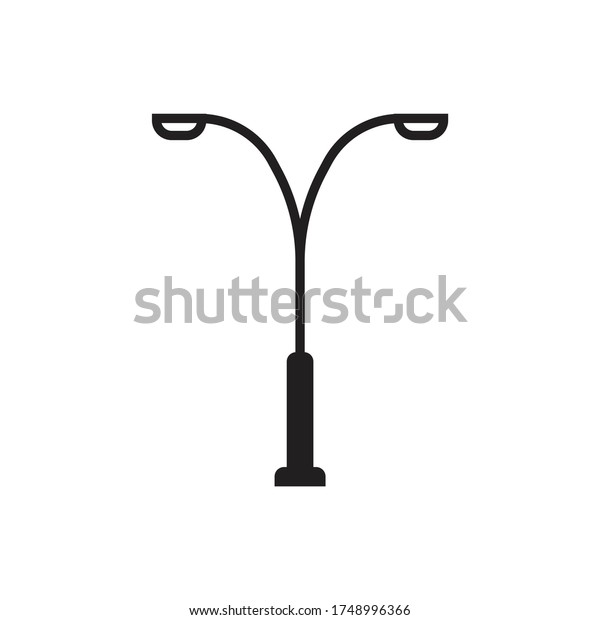 Street Light Icon Design Isolated On Stock Vector (Royalty Free ...