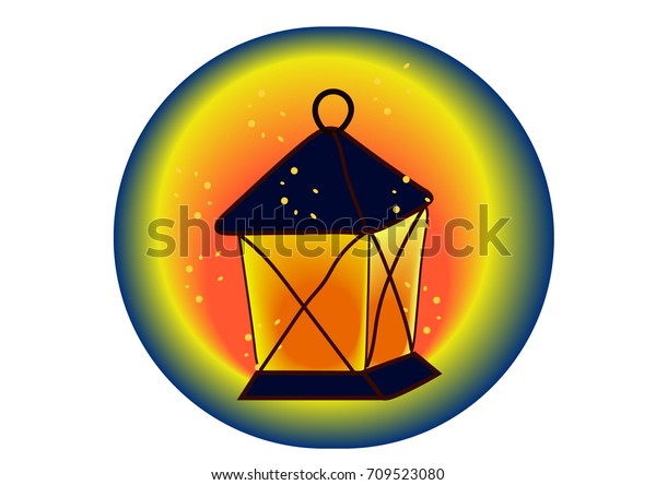 Street Light Lantern Glow Cartoon Style Stock Vector (Royalty Free ...