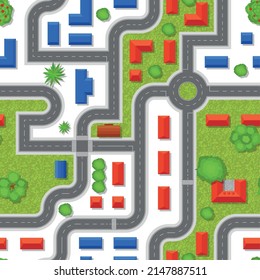 Street Map Top View City Infrastructure Stock Vector (Royalty Free ...