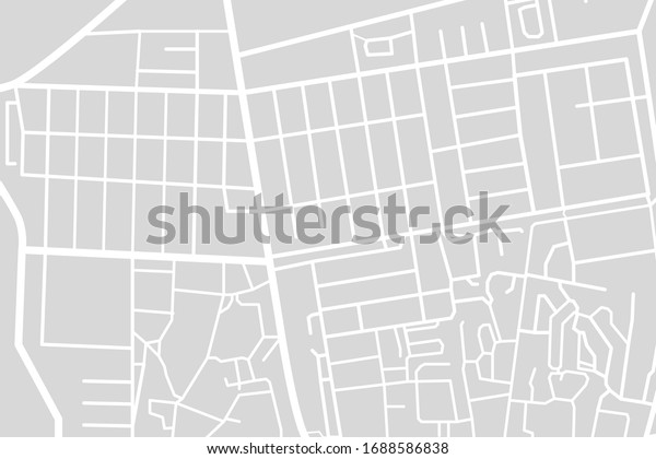 Street Map Vector City Background Flat 库存矢量图（免版税）1688586838 | Shutterstock