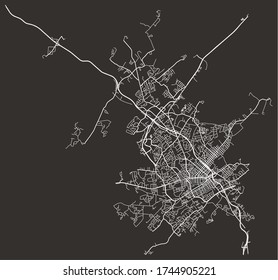 Street Network Map Johnson City Tennessee Stock Vector (Royalty Free ...