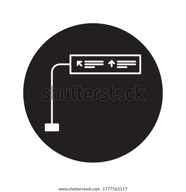 Street Sign Vector Editable Highway Icon Stock Vector (Royalty Free ...