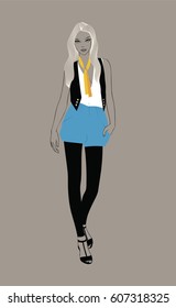 Street Style Vector Illustration Stock Vector (Royalty Free) 607318325 ...