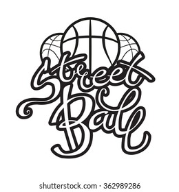 Streetball Logo Lettering Stock Vector (Royalty Free) 362989286 ...
