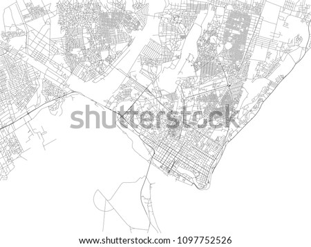 Streets Maputo Map City Capital Mozambique Stock Vector (Royalty Free ...