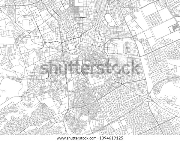 Streets Riyadh City Map Saudi Arabia Stock Vector (Royalty Free) 1094619125