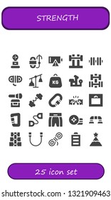 Strength Icon Set 25 Filled Strength Stock Vector (Royalty Free ...
