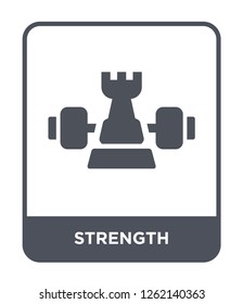 Strength Icon Vector On White Background Stock Vector (Royalty Free ...