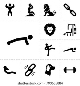 Strength Icons Set 13 Editable Filled Stock Vector (Royalty Free ...