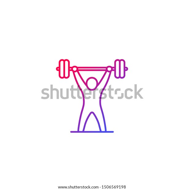 Strength Training Icon Workout Gym Fitness Stock Vector (Royalty Free ...