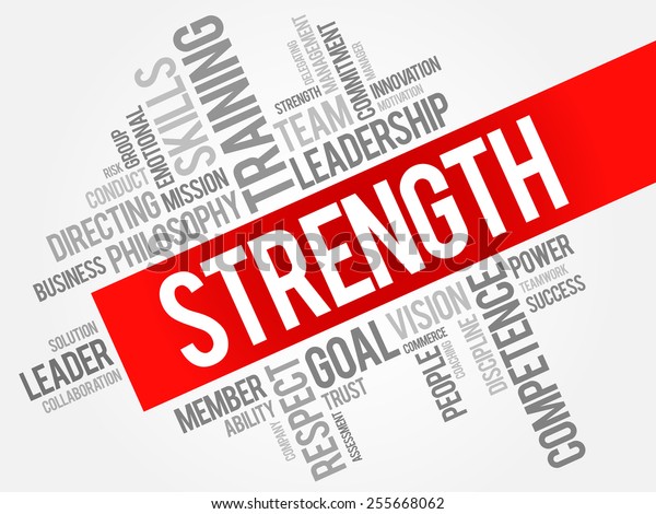 Strength Word Cloud Business Concept Stock Vector (Royalty Free ...