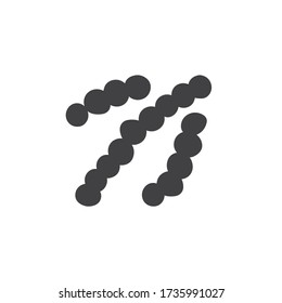 Streptococcus Bacteria Vector Icon Filled Flat Stock Vector (Royalty ...
