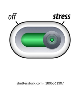 Stress Concept Press Slide Button Stress Stock Vector (Royalty Free ...
