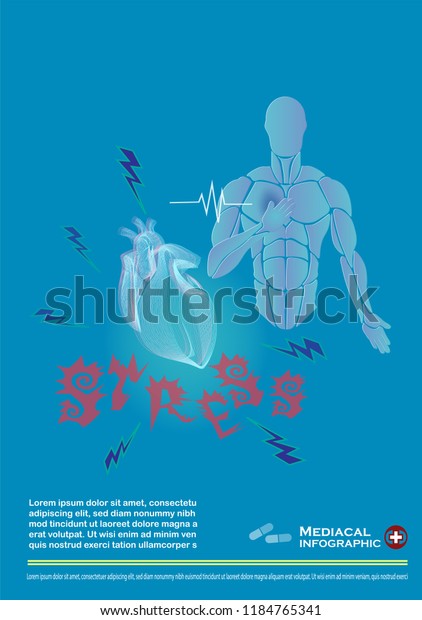 Stress Effect Heart Infographic Stock Vector (Royalty Free) 1184765341 ...